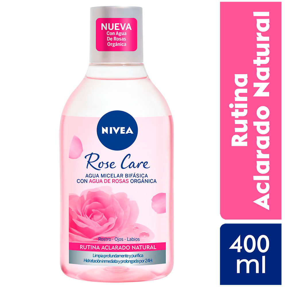 Nivea Rose Care Agua Micelar Bifásica 400 ml Precio + Delivery Gratis