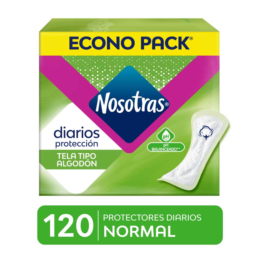 Nosotras Normal Algodón Protectores Diarios 120 und Precio + Delivery ...