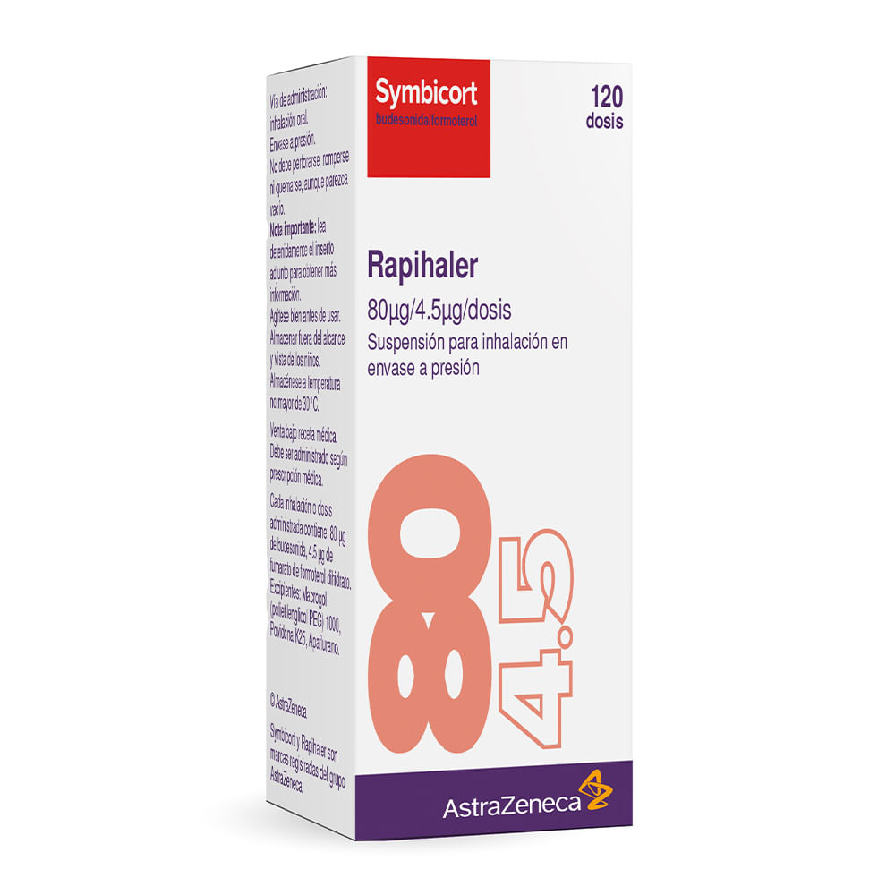 Symbicort Rapihaler 80 mcg + 4.5 mcg Suspensión para Inhalación