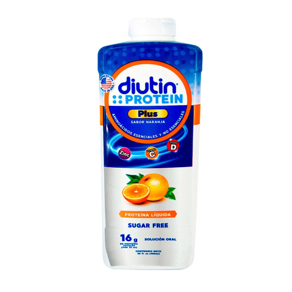 Diutin Protein Plus Naranja 900 ml Precio + Delivery Gratis