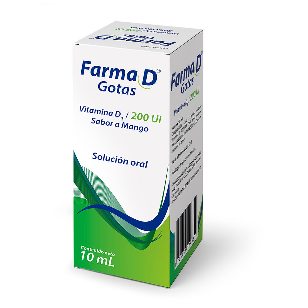 Farma D Gotas 200 ui Solución Oral 10 ml Precio + Delivery Gratis