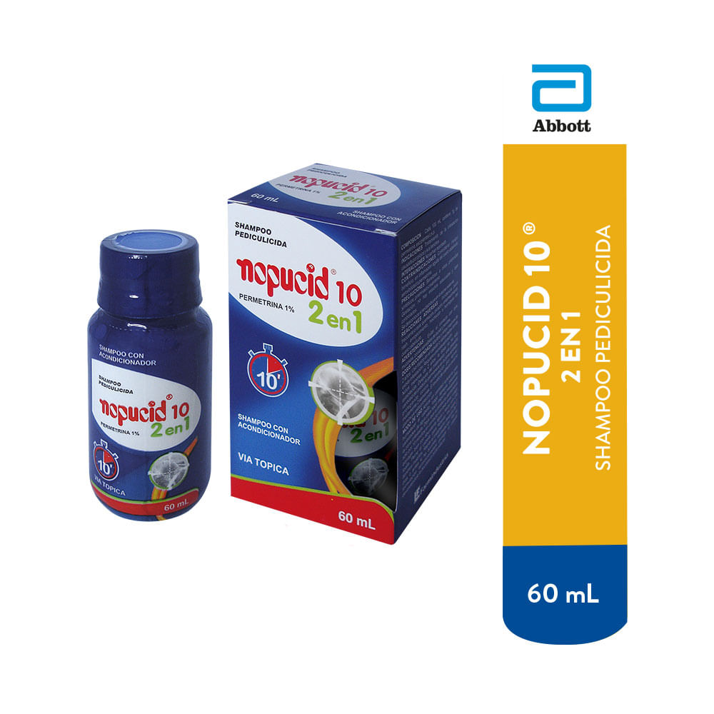 Nopucid 10 2 en 1 Shampoo Pediculicida 60 ml Precio + Delivery Gratis