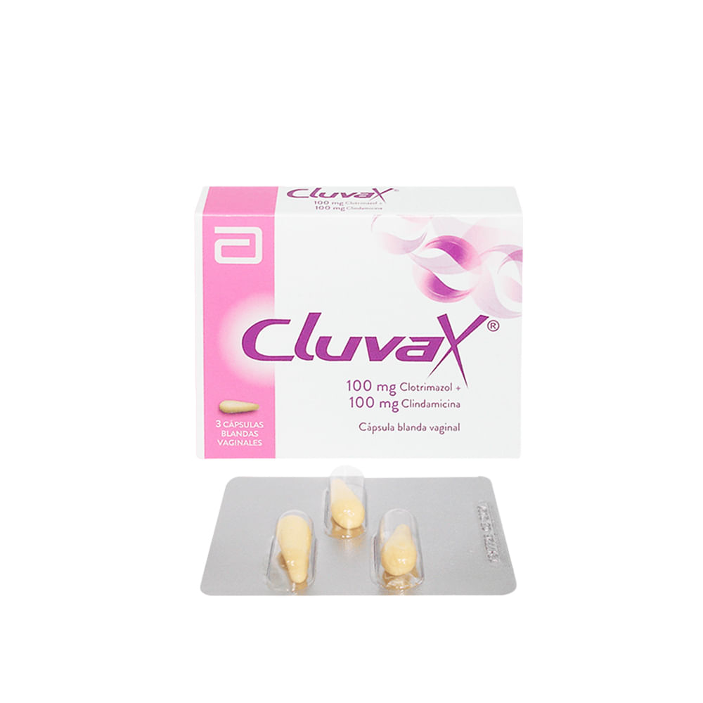 Cluvax 100 mg + 100 mg Cápsulas Vaginales 3 und