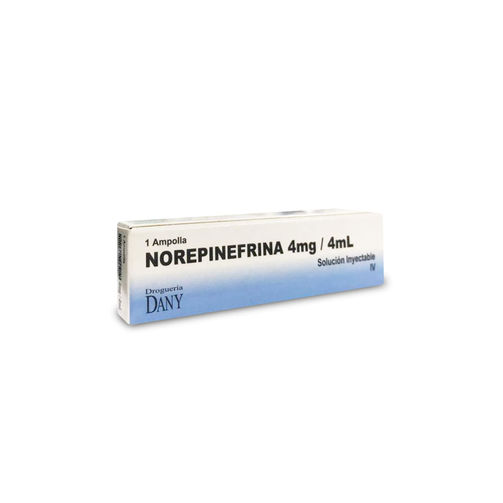 Norepinefrina 4 mg/4 ml DN Solución Inyectable 4 ml