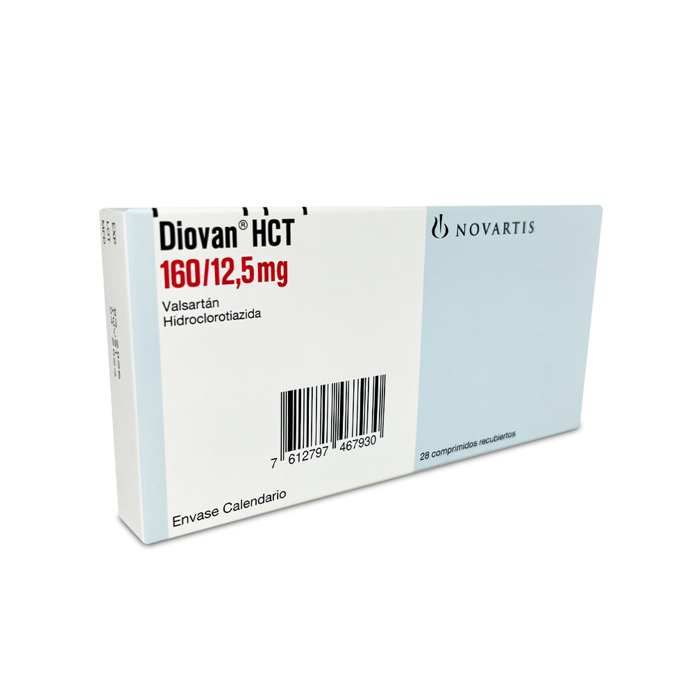 Diovan HCT 160 mg + 12.5 mg Comprimidos 28 und