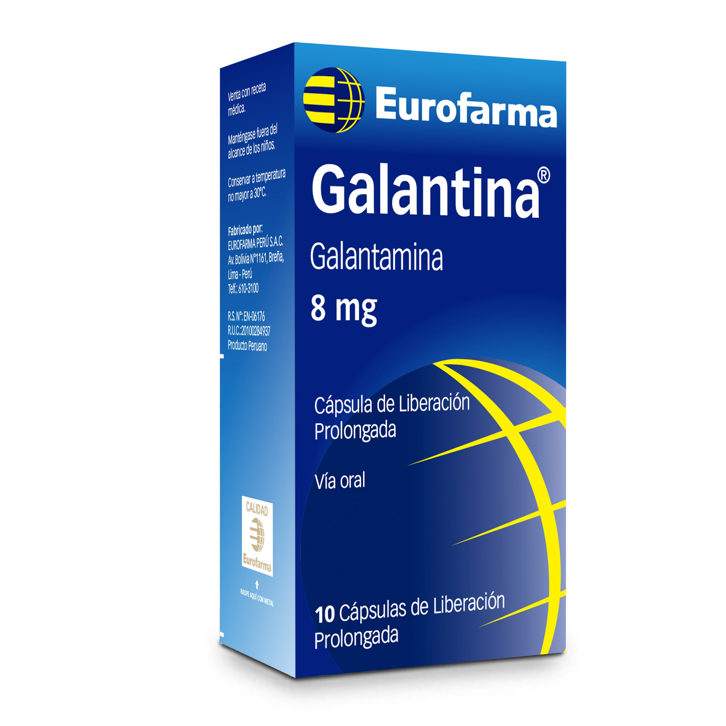 Galantina 8 mg Cápsulas 10 und