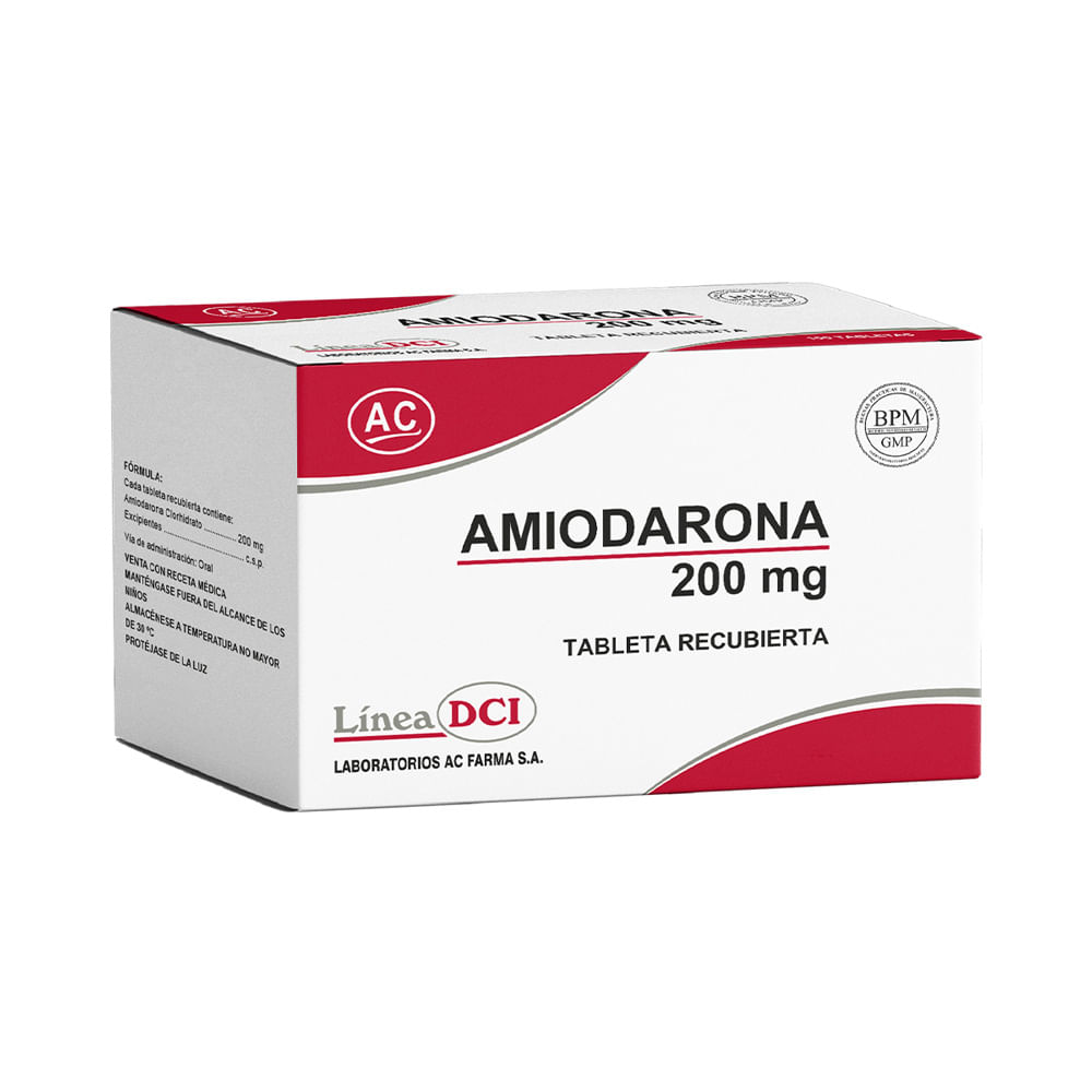 Amiodarona 200 mg AC Tabletas 10 und
