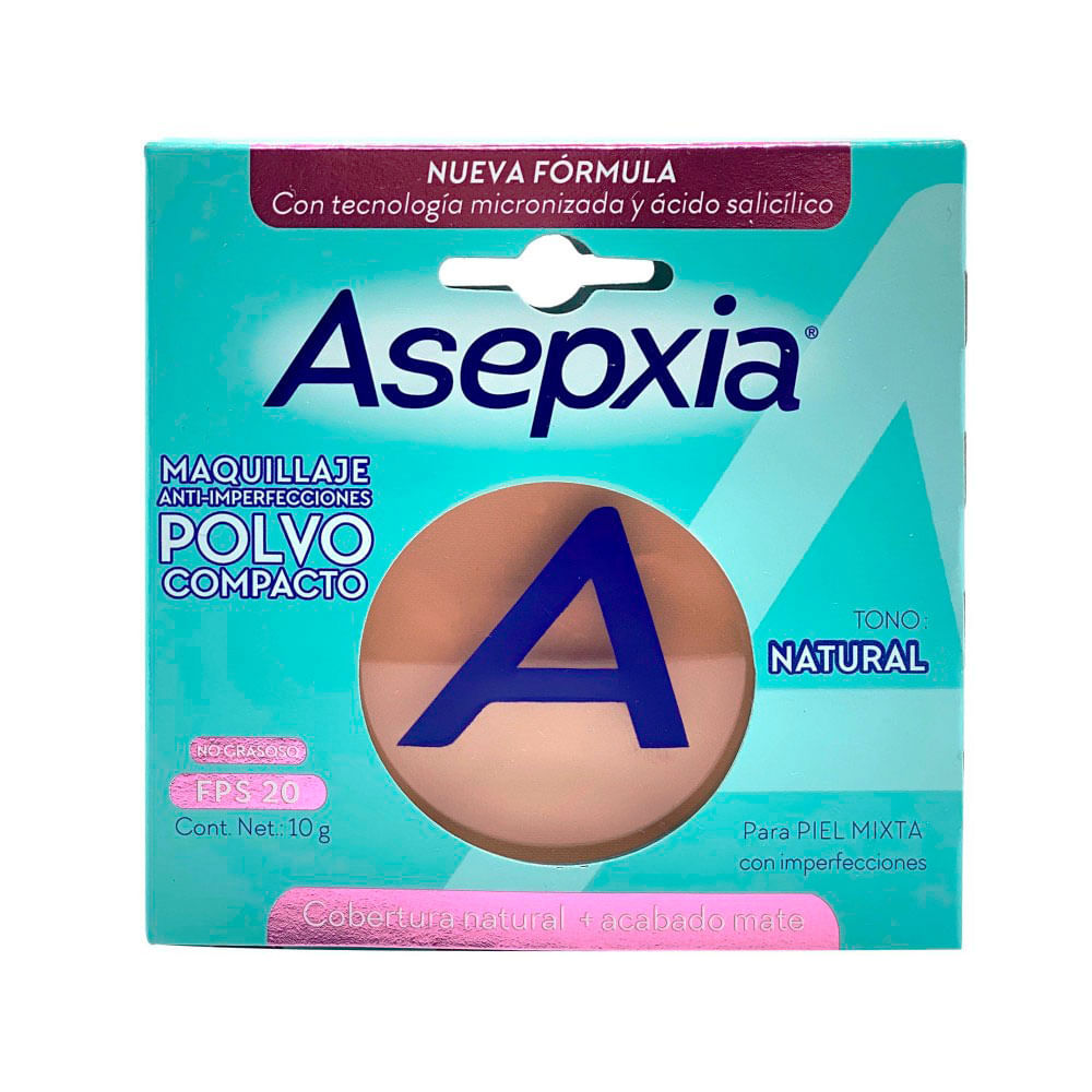 Asepxia Maquillaje en Polvo Anti Imperfecciones Tono Natural 10 g ...