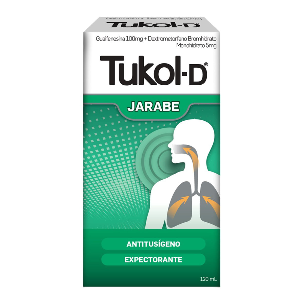 Tukol D 100 mg + 5 mg Jarabe 120 ml Precio + Delivery Gratis