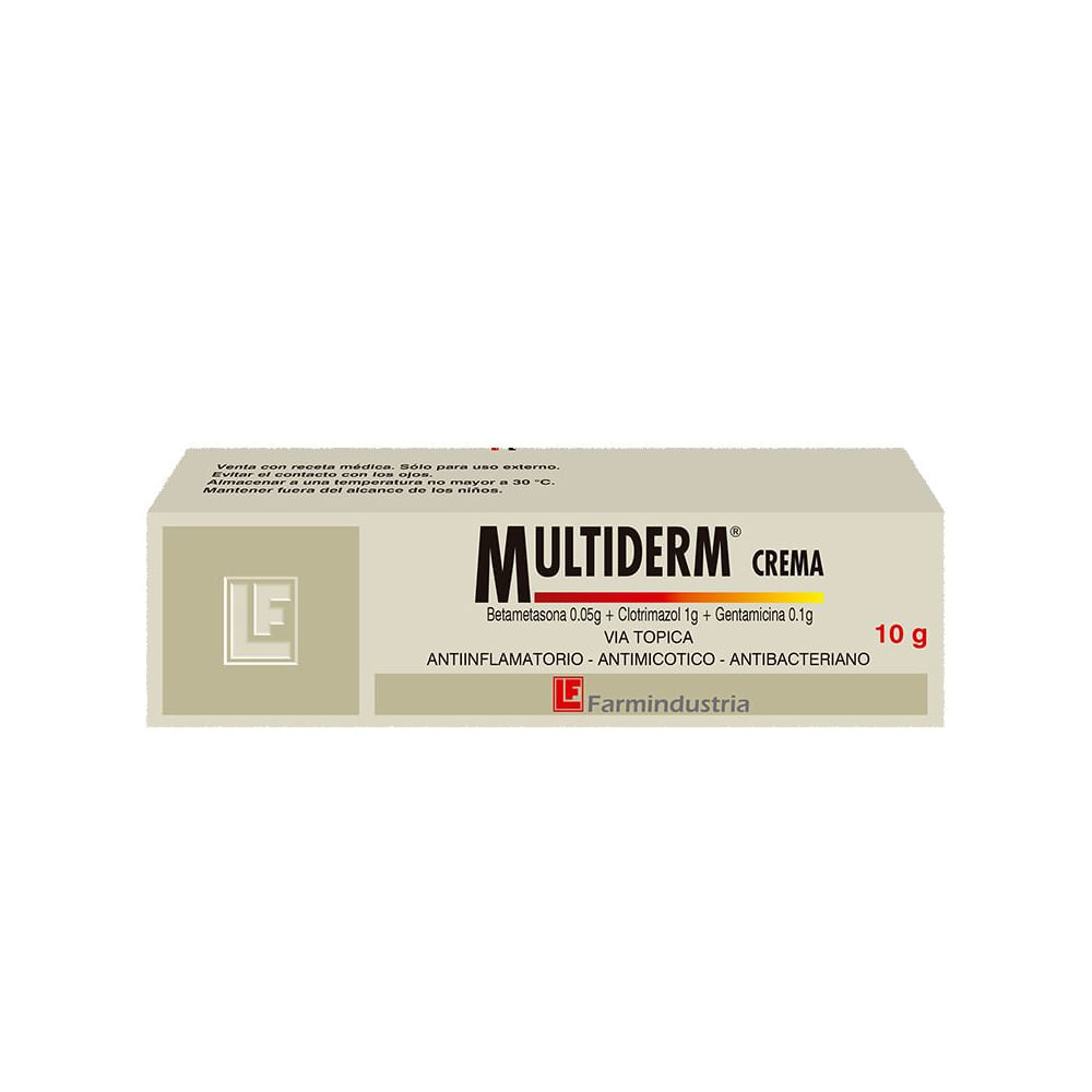 Multiderm 0.05g + 1 g + 0.1 g Crema 10 g