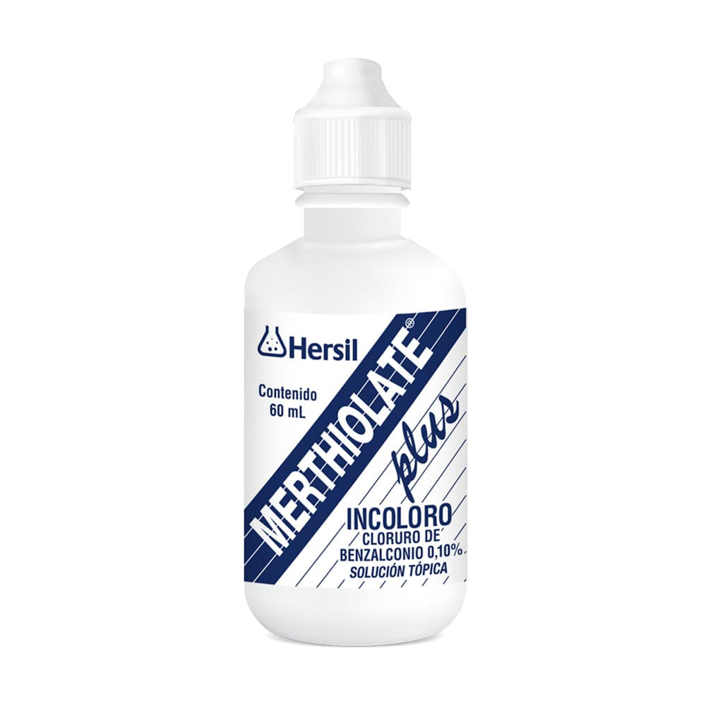 Merthiolate Plus Incoloro 0.10% 60 ml