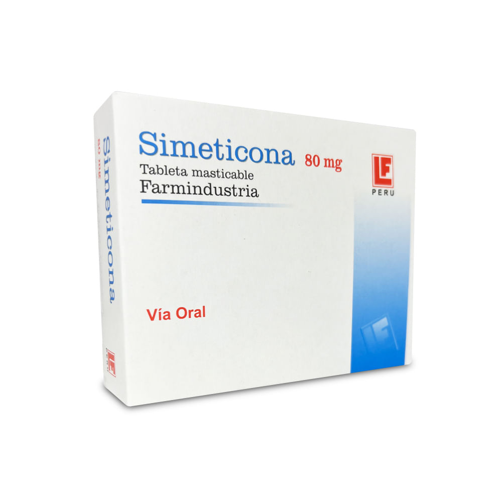 Simeticona 80 mg FI Tabletas 10 und