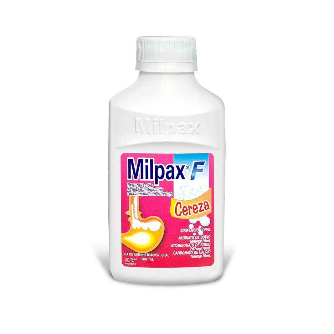Milpax F Solución Oral Cereza 360 ml Precio + Delivery Gratis