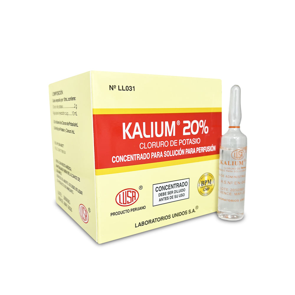Kalium 2 g/10 ml Concentrado para Perfusión por Unidad 10 ml