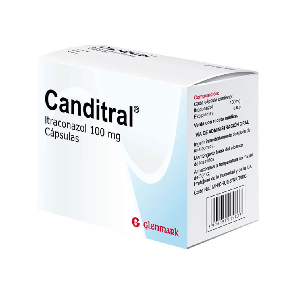 Canditral 100 mg Blíster Cápsulas 4 und
