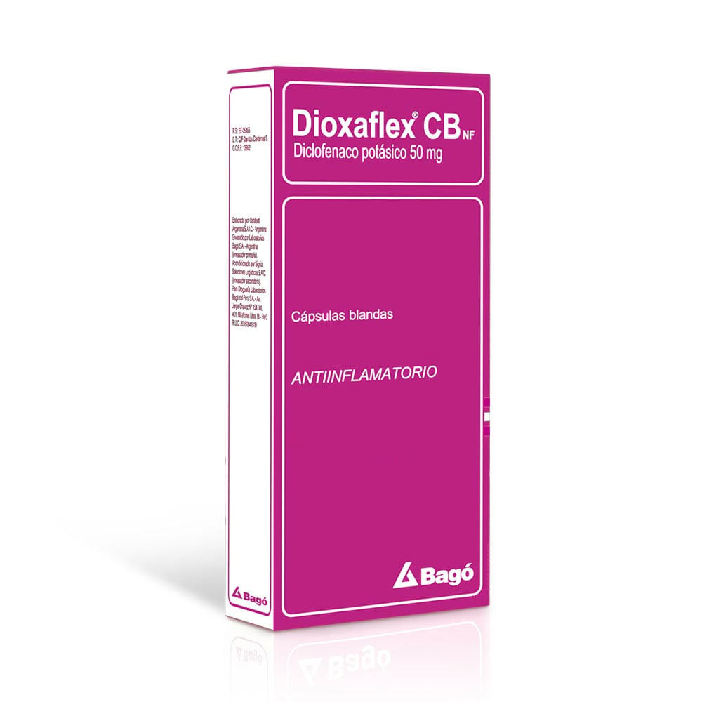 Dioxaflex CB NF 50 mg Cápsulas 8 und