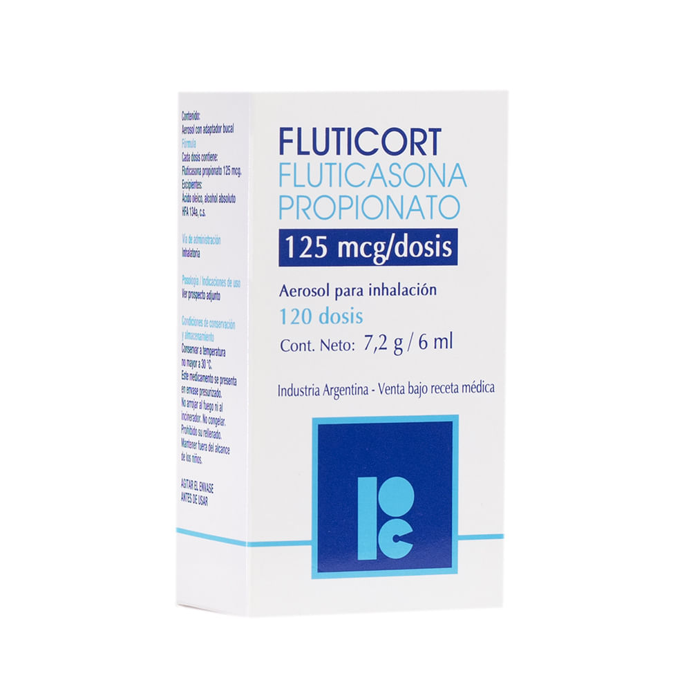 Fluticort 125 mcg Aerosol para inhalación 120 dss 6 ml