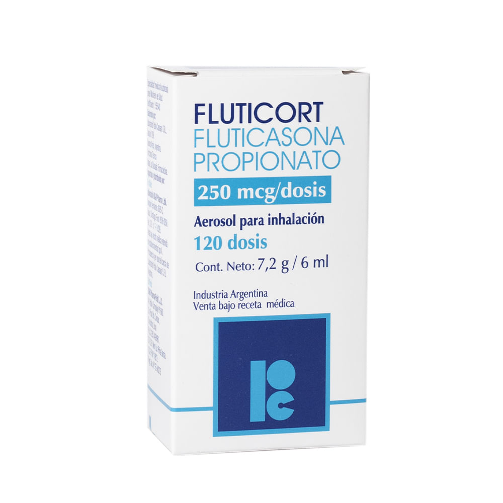 Fluticort 250 mcg Aerosol para inhalación 120 dss 6 ml