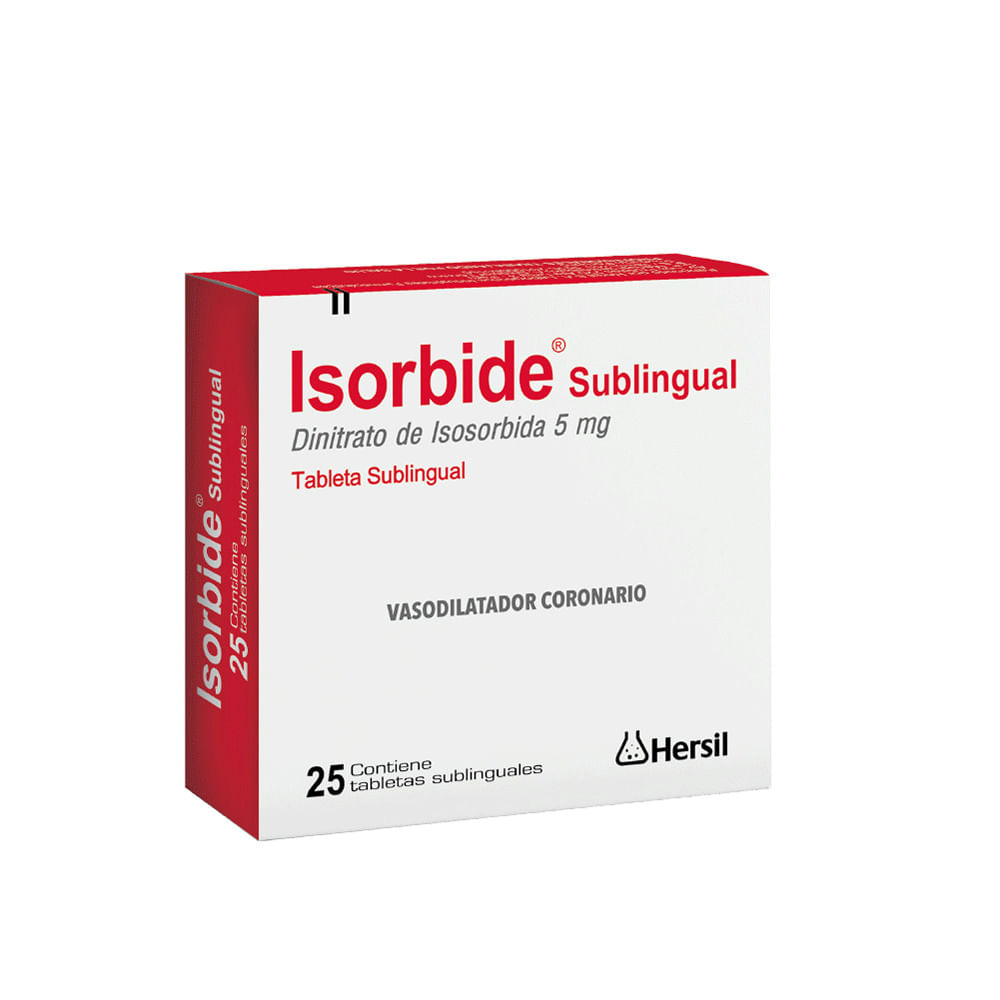 Isorbide 5 mg Tabletas Sublingüales 25 und