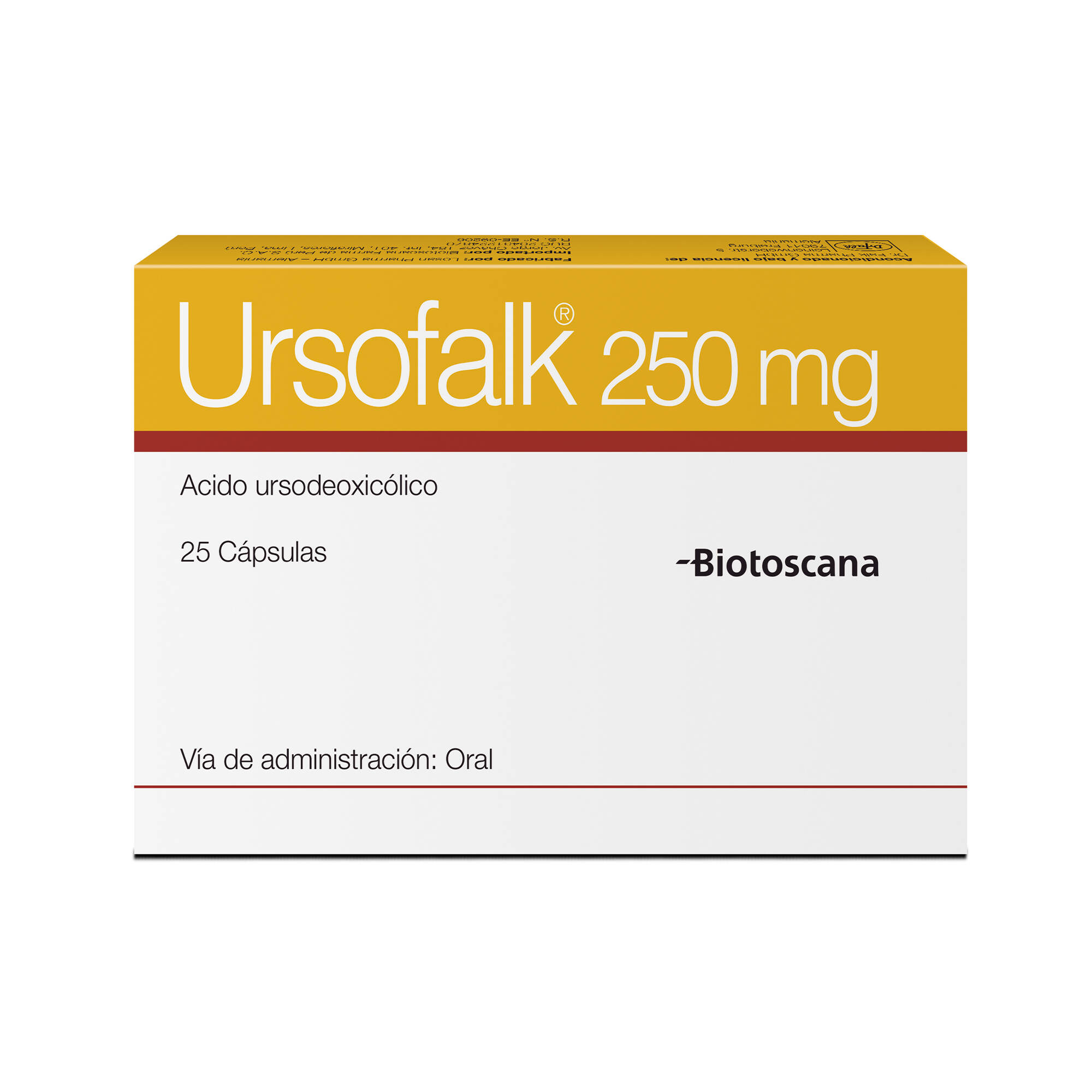Ursofalk 250 mg Cápsulas 25 und