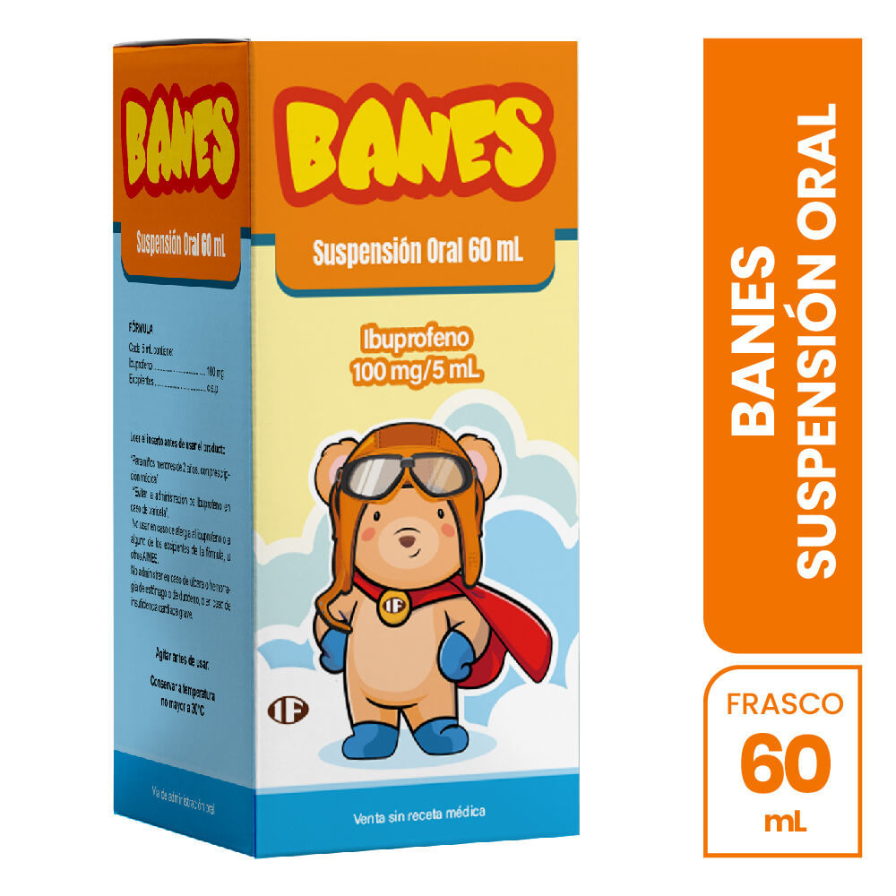 Banes 100 mg/5 ml Suspensión Oral 60 ml Precio + Delivery Gratis