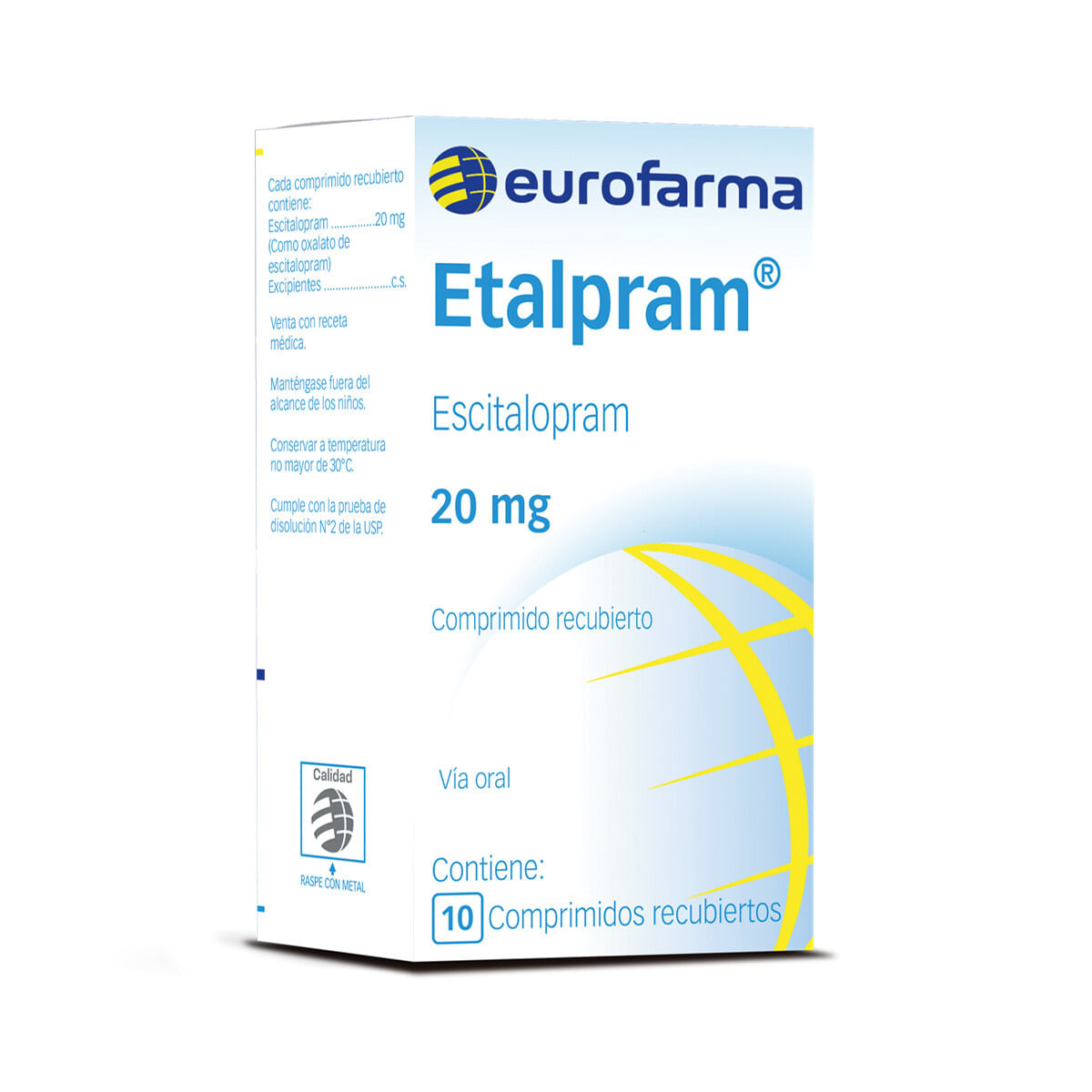 Etalpram 20 mg Comprimidos Recubiertos 10 und
