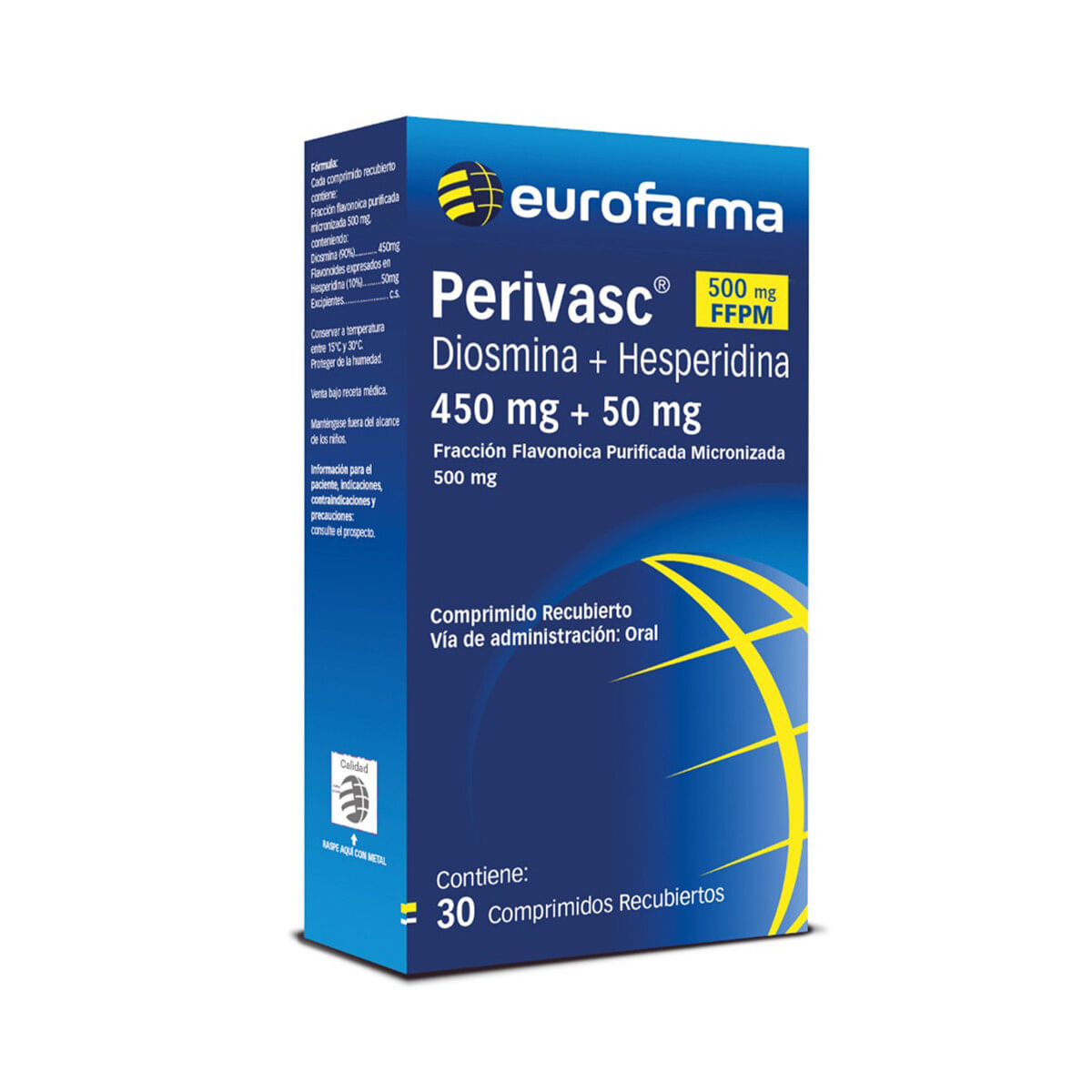 Perivasc 450 mg + 50 mg Comprimidos Recubiertos 30 und