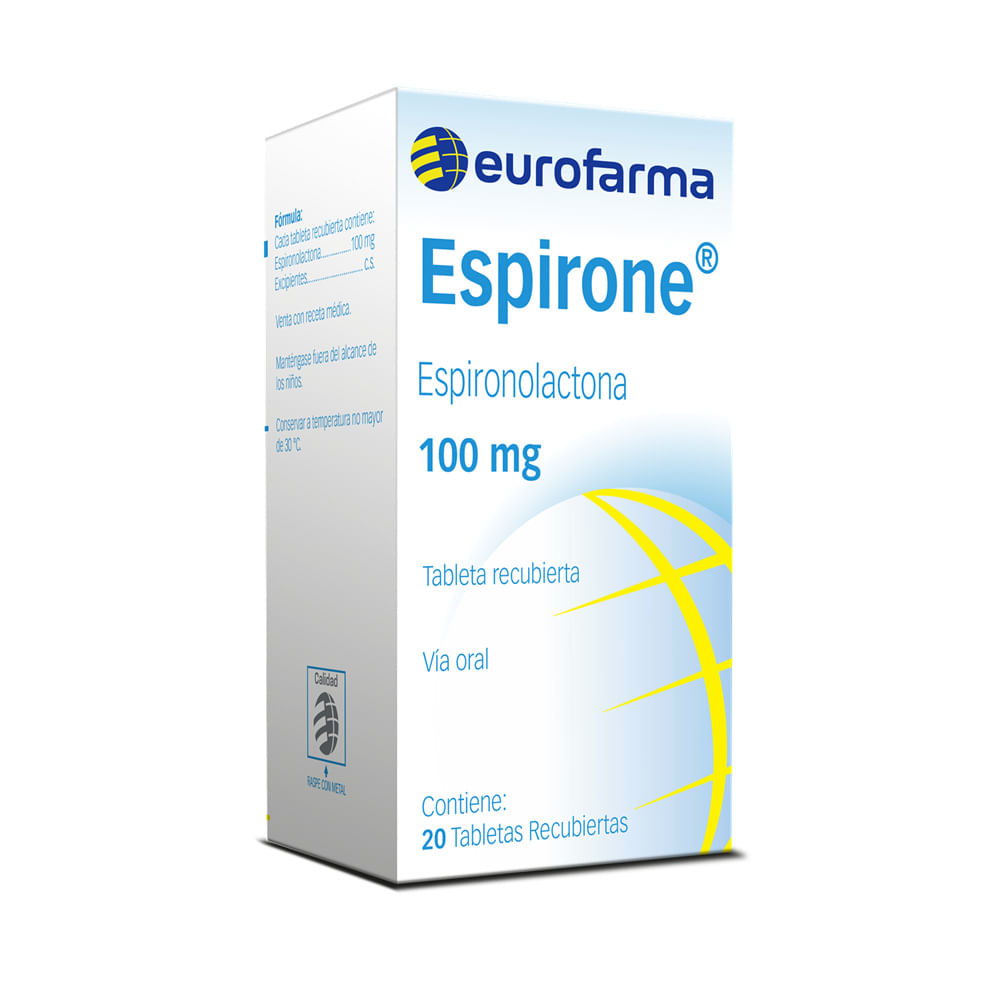 Espirone 100 mg Tabletas Recubiertas 20 und