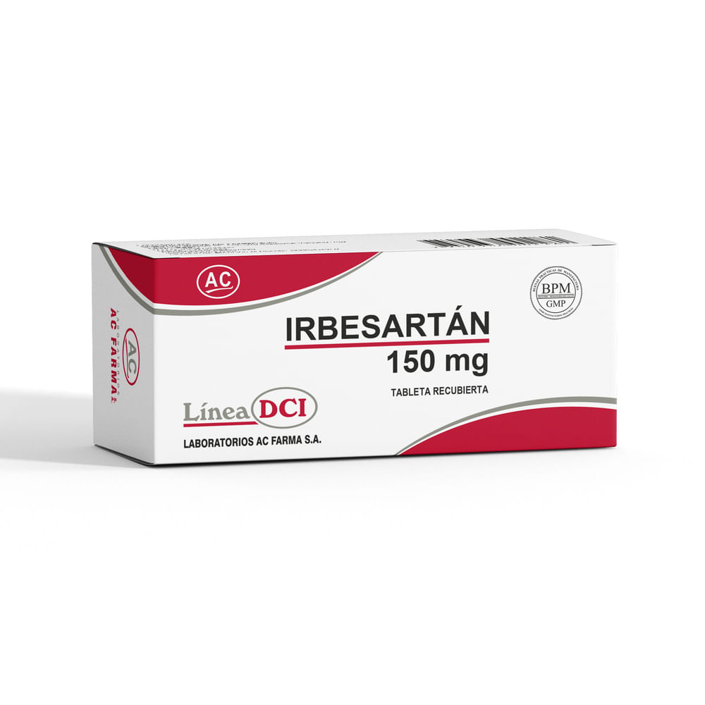 Irbesartán 150 mg AC Tabletas Recubiertas 10 und
