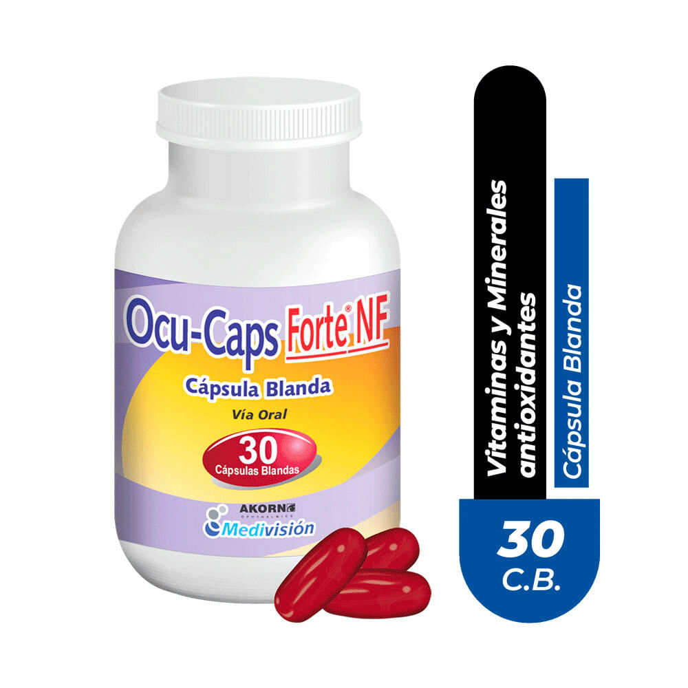 Ocu Caps Forte NF Cápsulas Blandas 30 und Precio + Delivery Gratis
