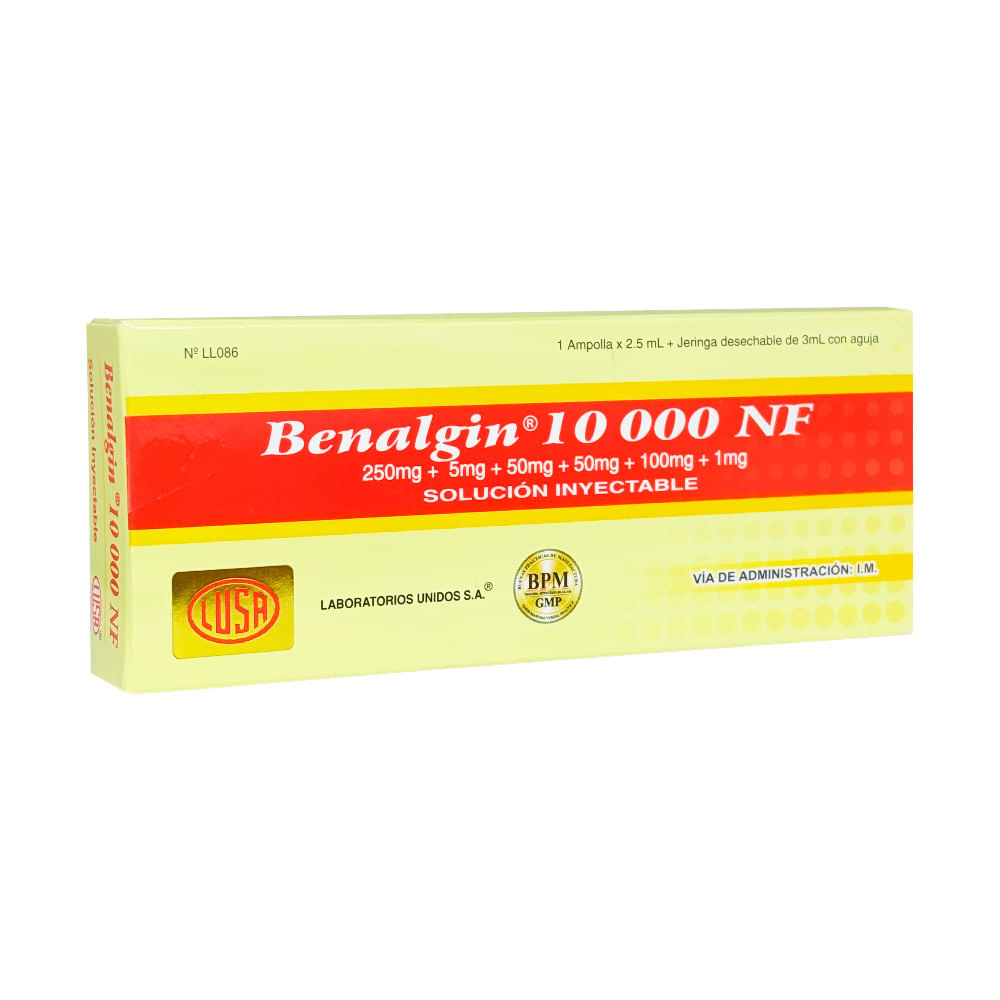 Benalgin 10000 NF Solución Inyectable + Jeringa Desechable 1 kit