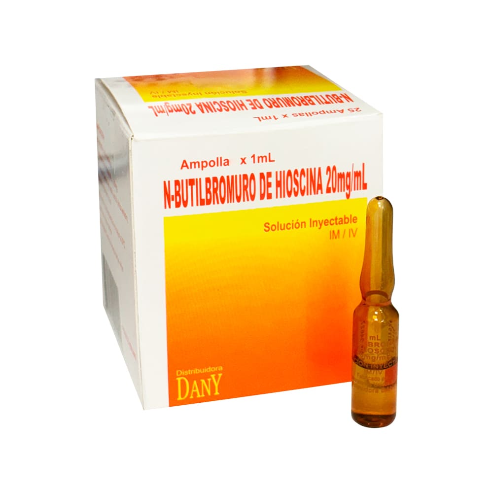N Butilbromuro de Hioscina 20 mg/ml Solución Inyectable 1 ml
