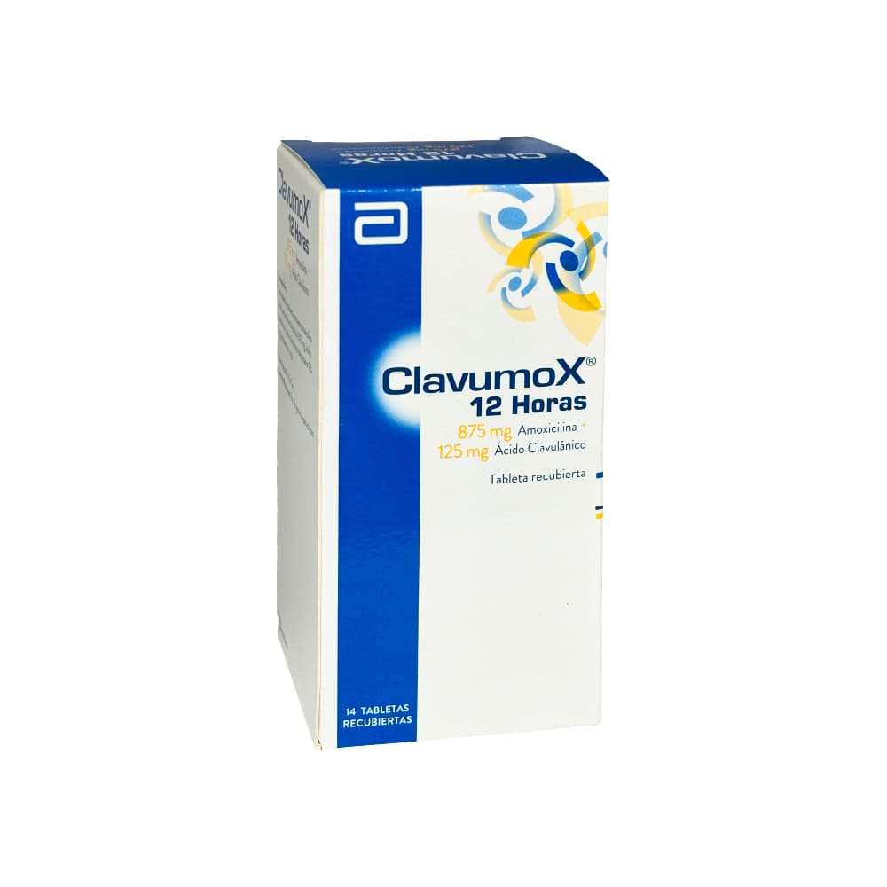 Clavumox 12 Horas 875 mg + 125 mg Tabletas Recubiertas 14 und
