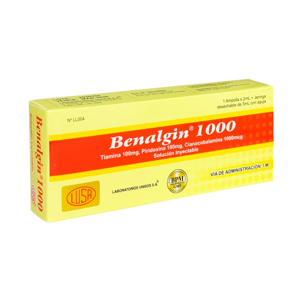 Benalgin 10000 Solución Inyectable + Jeringa Desechable 1 kit