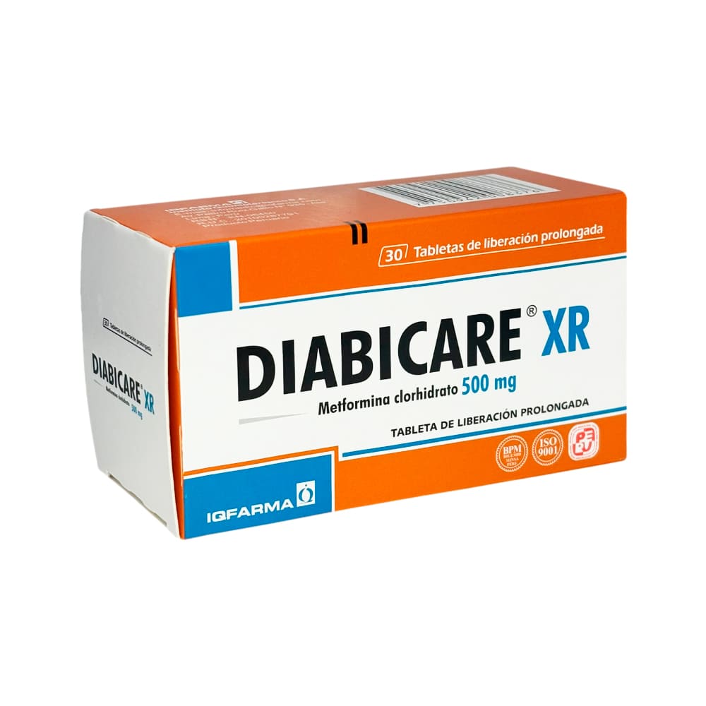 Diabicare XR 500 mg Tabletas de Liberación Prolongada 30 und