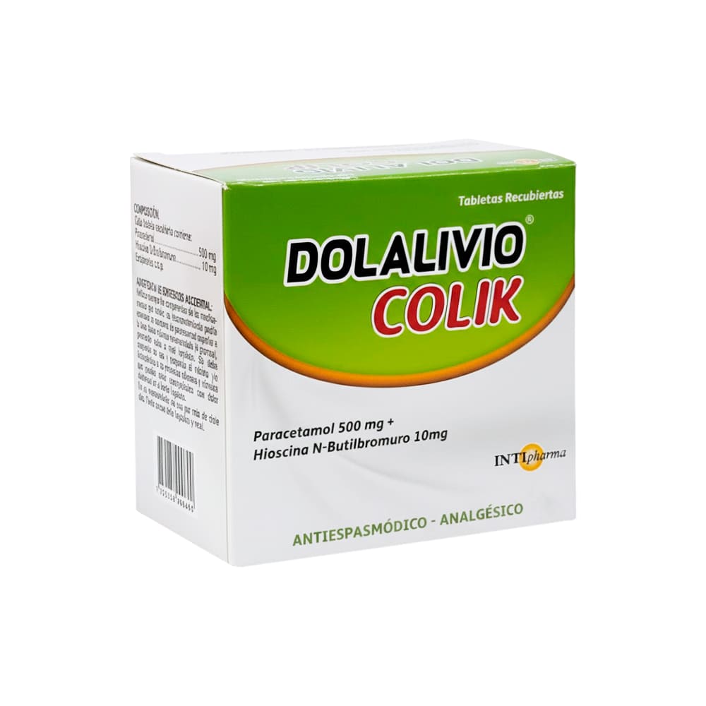 Dolalivio Colik 500 mg + 10 mg Tabletas Recubiertas 10 und